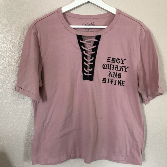 Cold Crush | Tops | Cold Crush Neck Laceup Front Size L | Poshmark